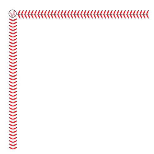 Download Baseball-Themed Decorative Design Borders & Corners Online ...
