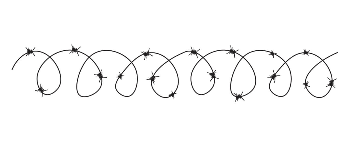 Download Stylized Barbed Wire Design Borders & Corners Online ...