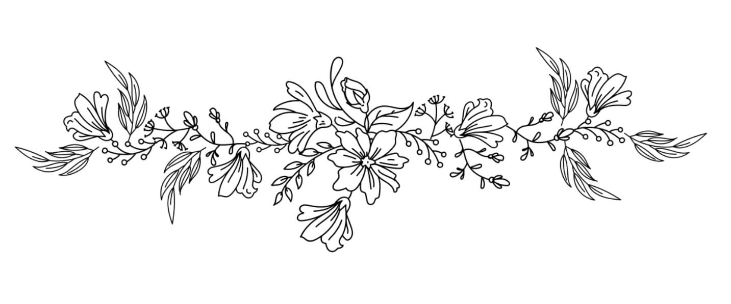Download Intricate Floral Line Drawing Borders & Corners Online ...