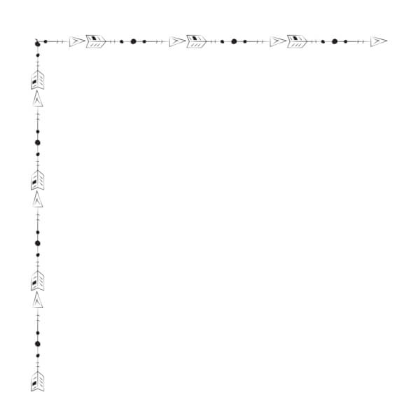 Download Stylized Arrow and Dot Border Design Borders & Corners Online ...