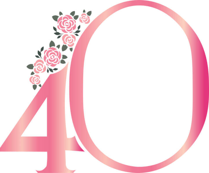 Download Floral Design for 40th Birthday Celebration Frames Online ...
