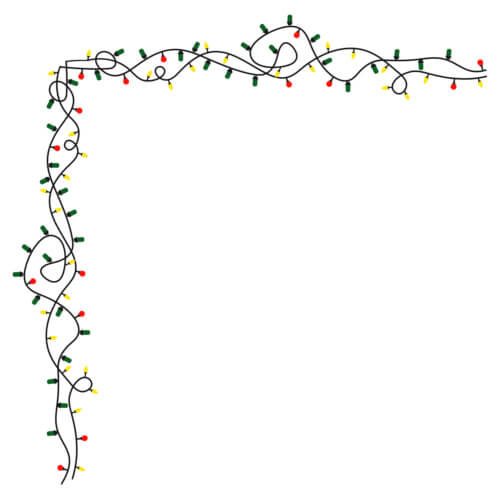 Download Christmas Garland Border with Colorful Lights Borders ...