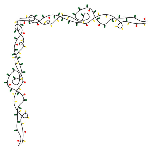 Download Colorful Christmas Lights Border Borders & Corners Online ...