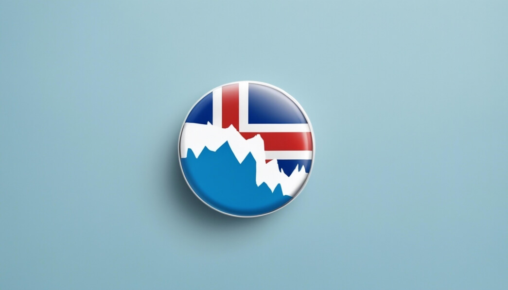 Download Stylized Icelandic Flag Badge Backgrounds Online - Creative ...