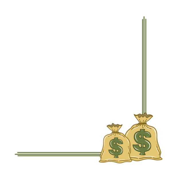 Download Illustration of Money Bags with Dollar Signs Borders & Corners ...