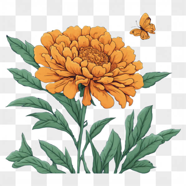 Descarga Flor de Cempasúchil Vibrante y Mariposa Cartoons En Línea ...