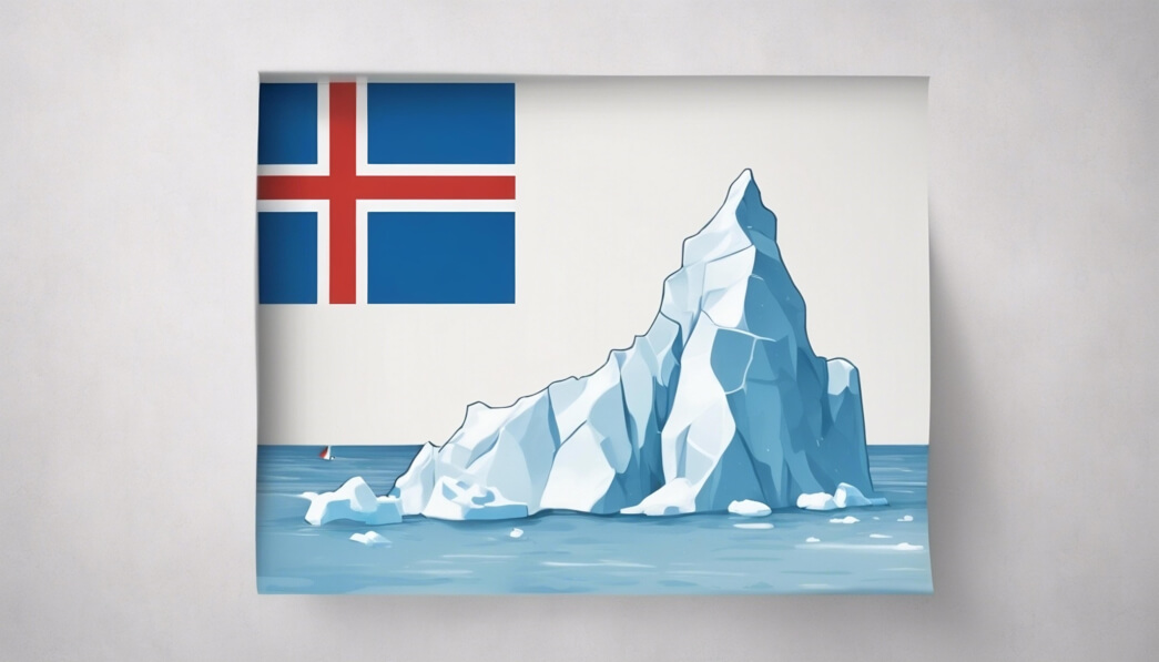 Download Icelandic Iceberg with Flag Backgrounds Online - Creative Fabrica