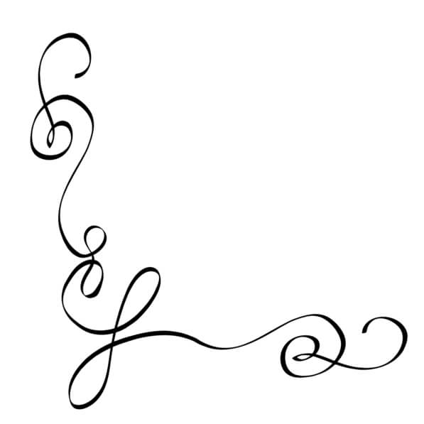 Download Elegant Black and White Swirling Lines Borders & Corners ...
