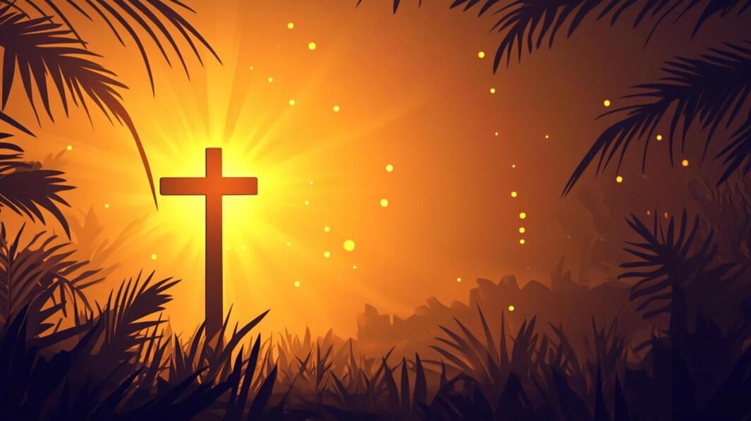 Descarga Silueta de una Cruz con Luz Radiante Fondos En Línea ...