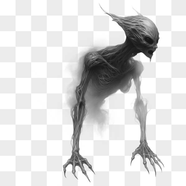 Download Ethereal Humanoid Figure Sketches Online - Creative Fabrica