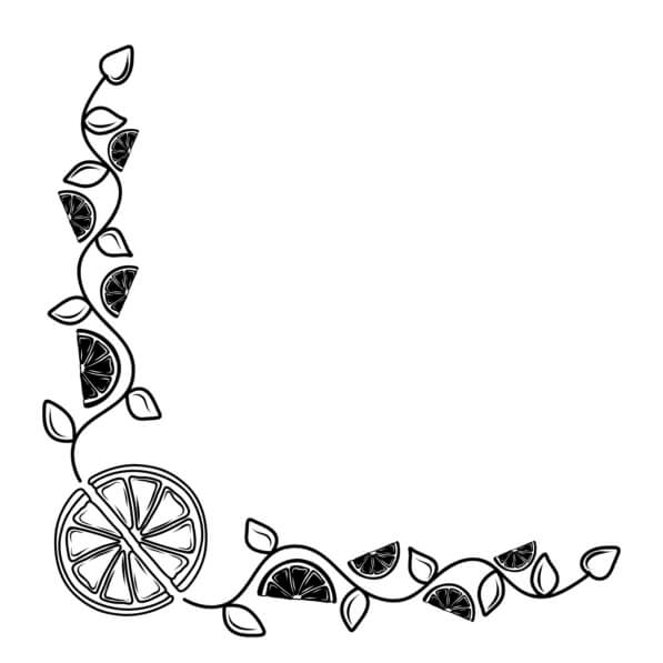 Download Lemon-Themed Decorative Border Borders & Corners Online ...