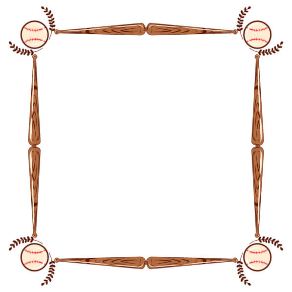 Download Baseball-themed Border Frames Online - Creative Fabrica