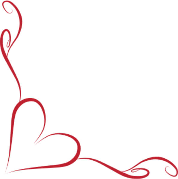 Download Elegant Red Swirl Design with Heart Shape Borders & Corners ...