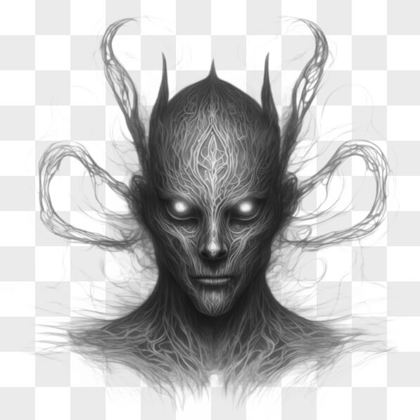 Download Abstract Dark Figure with Intricate Patterns Sketches Online ...