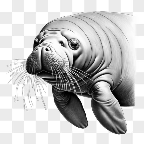 Download Illustration of a Walrus Sketches Online - Creative Fabrica