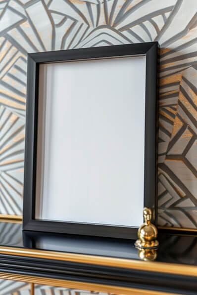 Download Elegant Empty Picture Frame with Decorative Object Mockups ...