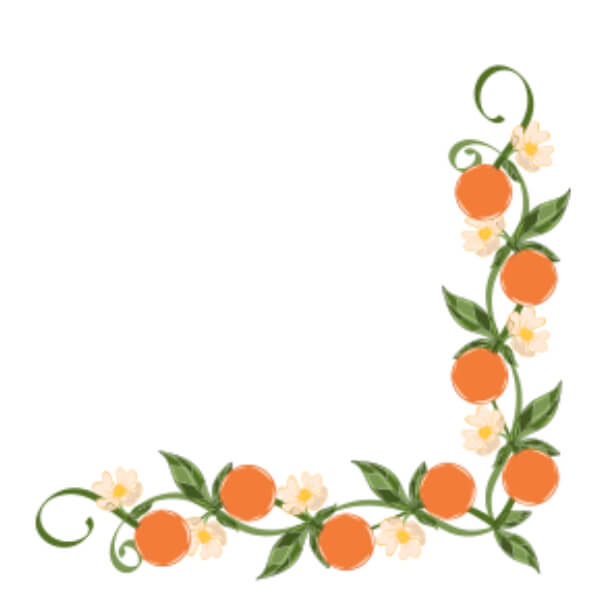 Download Decorative Orange Floral Corner Design Borders & Corners ...