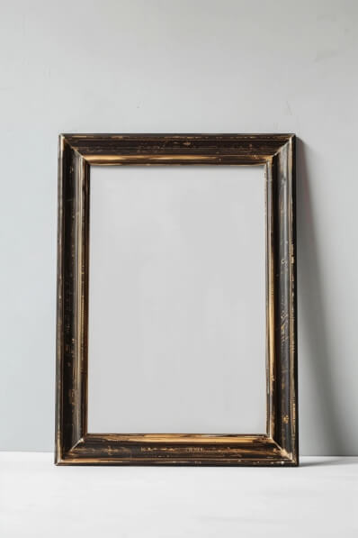 Download Vintage Picture Frame on Gray Wall Mockups Online - Creative ...