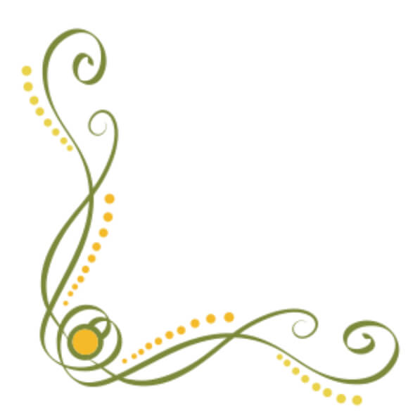 Download Decorative Corner Design in Green and Yellow Borders & Corners ...
