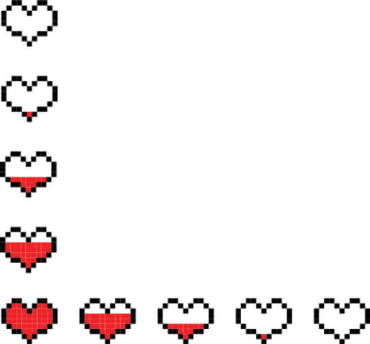 Download Pixel Art Hearts Borders & Corners Online - Creative Fabrica