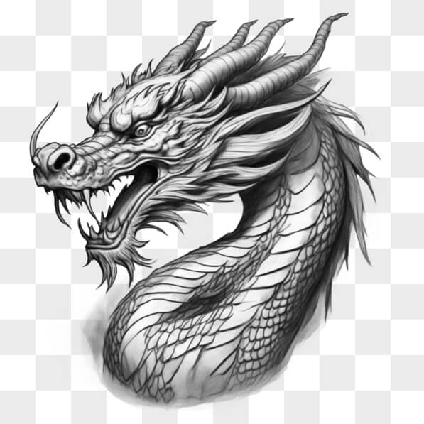 Download Intricate Dragon Illustration Sketches Online - Creative Fabrica