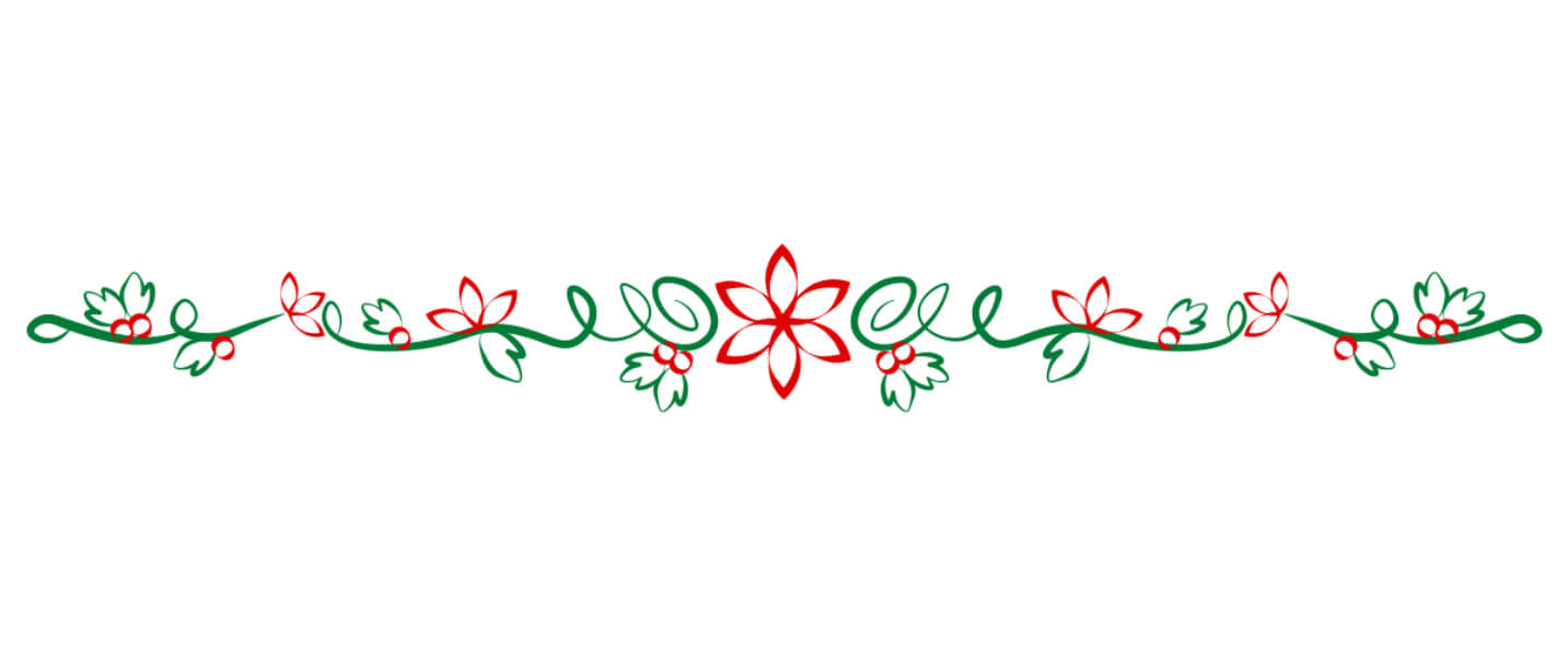 Download Festive Floral Border in Red and Green Borders & Corners ...
