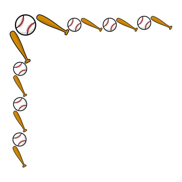 Download Baseball Equipment Design Borders & Corners Online - Creative Fabrica