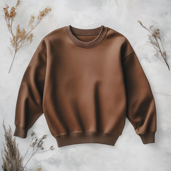 Download Brown Sweatshirt on Neutral Background Mockups Online ...