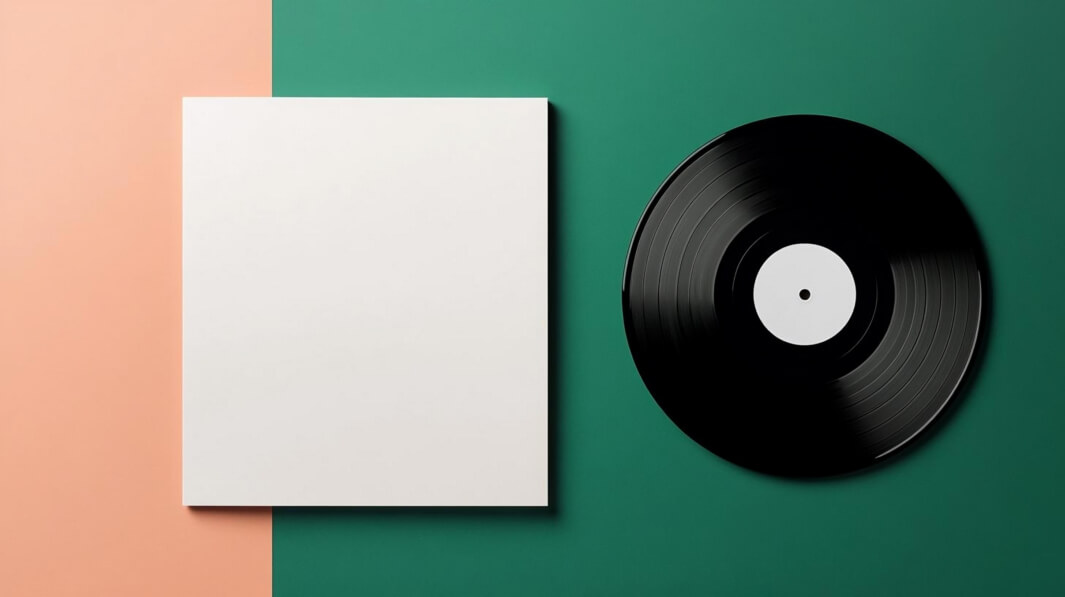 Download Vinyl Record and Blank Album Cover on Colorful Background ...