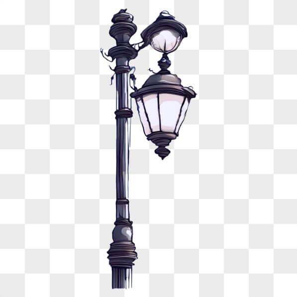 Download Vintage Street Lamp Cartoons Online - Creative Fabrica