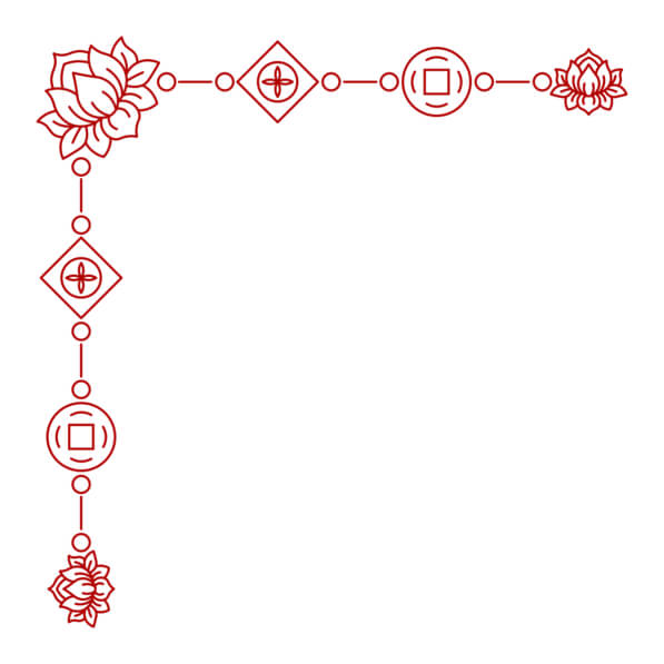 Download Red Floral and Geometric Corner Design Borders & Corners ...