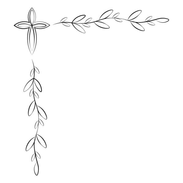 Download Elegant Corner Design with Cross and Leaves Borders & Corners ...