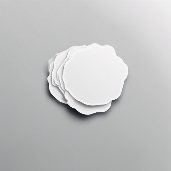 Download Stack of White Paper Cutouts on Grey Surface Mockups Online ...
