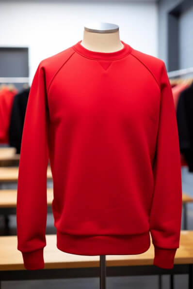 Download Red Sweatshirt Displayed in Retail Setting Mockups Online ...