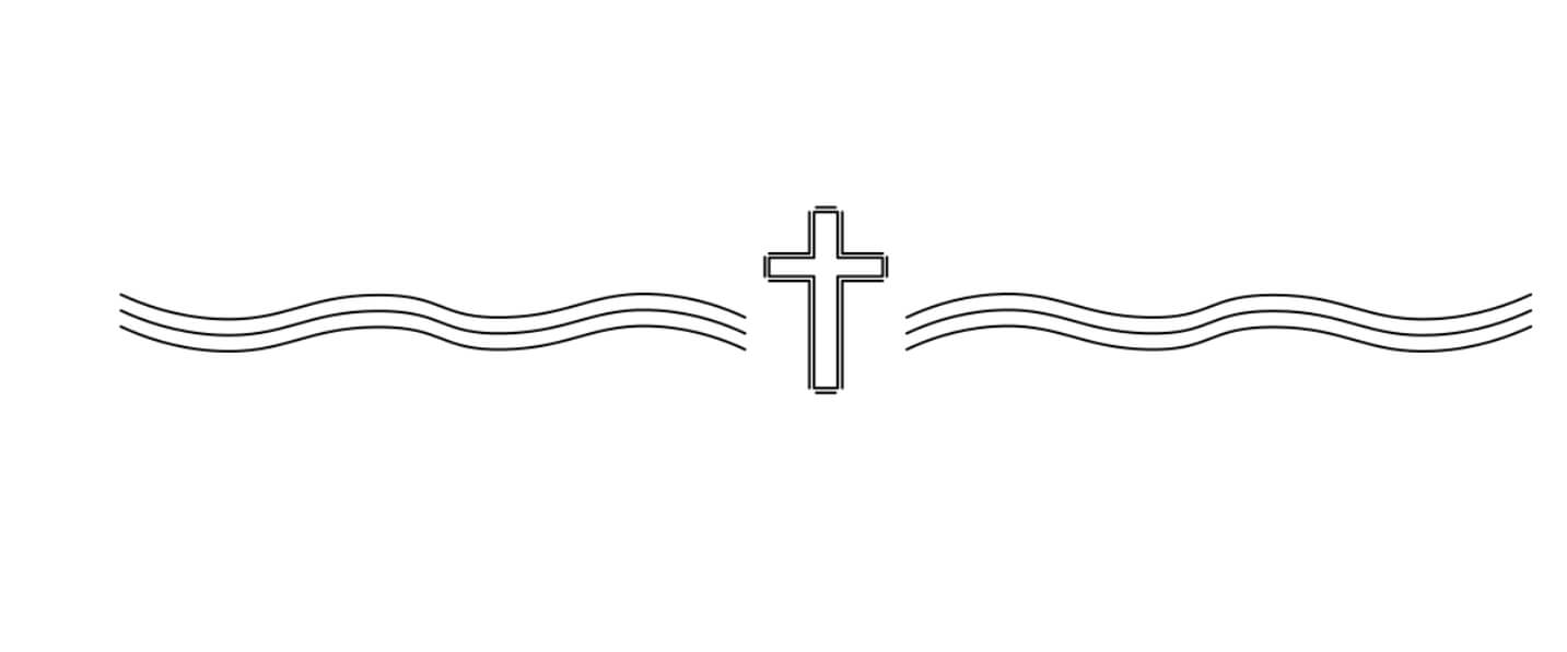 Download Stylized Cross with Waves Borders & Corners Online - Creative ...