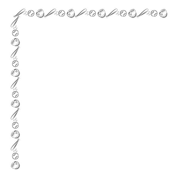 Download Baseball-themed Decorative Border Borders & Corners Online ...