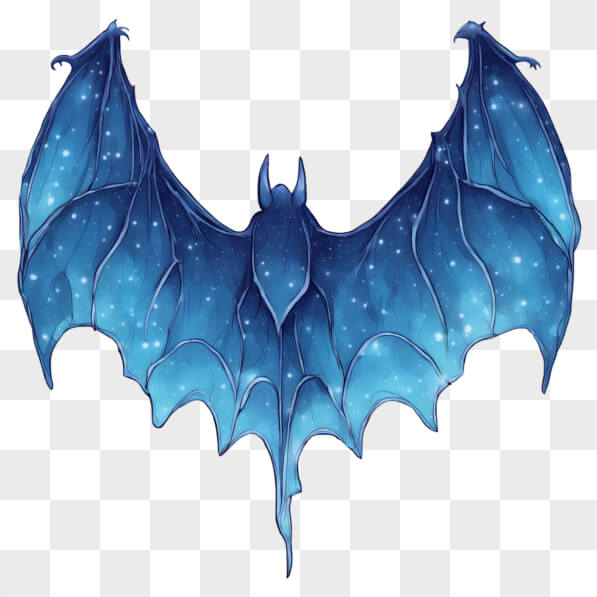 Download Stylized Blue Bat with Starry Wings Cartoons Online - Creative ...