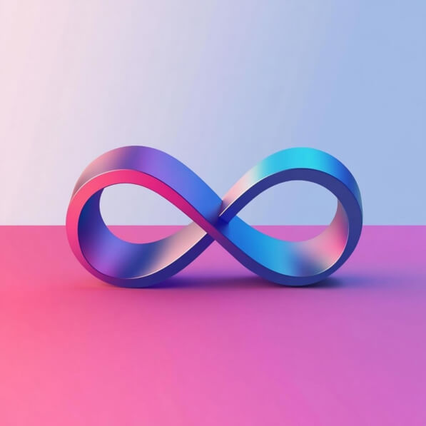 Download Three-dimensional Infinity Symbol in Gradient Colors ...