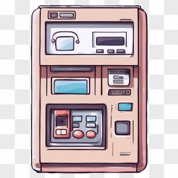Download Vintage ATM Machine Illustration Cartoons Online - Creative ...