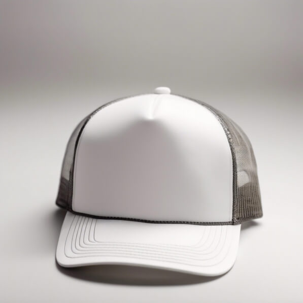 Download White Trucker Cap on Neutral Background Mockups Online ...