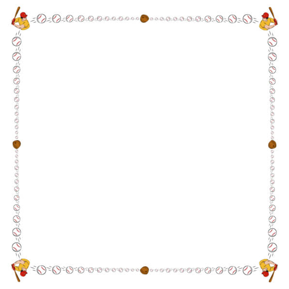 Download Baseball Themed Border Design Frames Online - Creative Fabrica