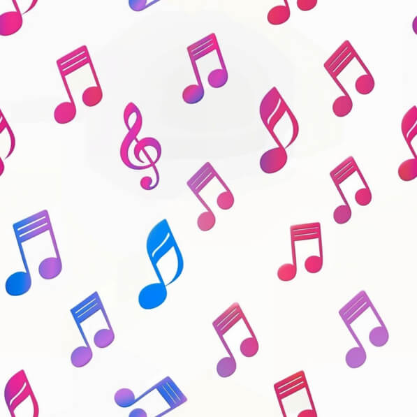 Descarga Patrón de Notas Musicales Coloridas Patrones En Línea ...