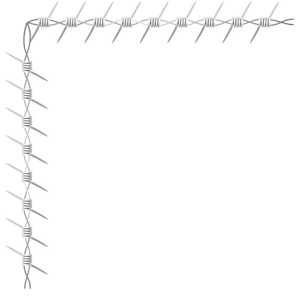 Download Barbed Wire Corner Design Borders & Corners Online - Creative Fabrica