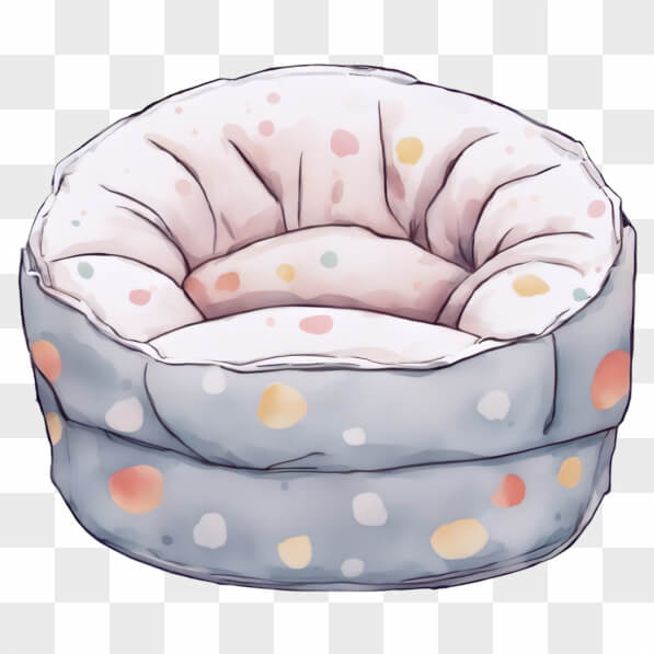 Download Cozy Pet Bed with Colorful Polka Dots Cartoons Online ...