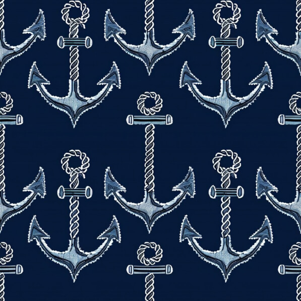 Descarga Patrón de ancla náutica en azul y blanco Patrones En Línea ...