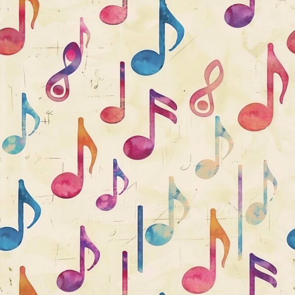 Download Colorful Musical Notes Pattern Patterns Online - Creative Fabrica