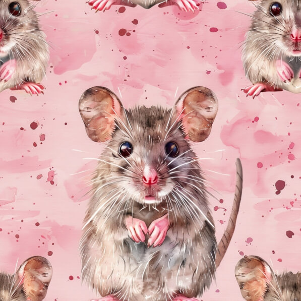 Download Cute Cartoon Mice Pattern on Pink Background Patterns Online ...
