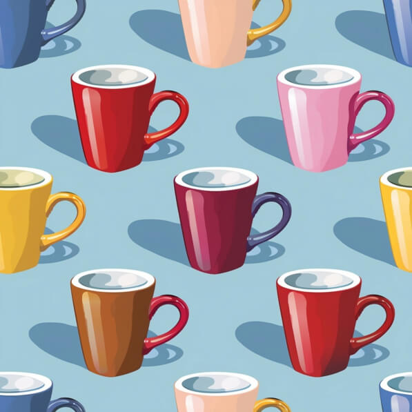 Download Colorful Coffee Mugs Pattern Patterns Online - Creative Fabrica