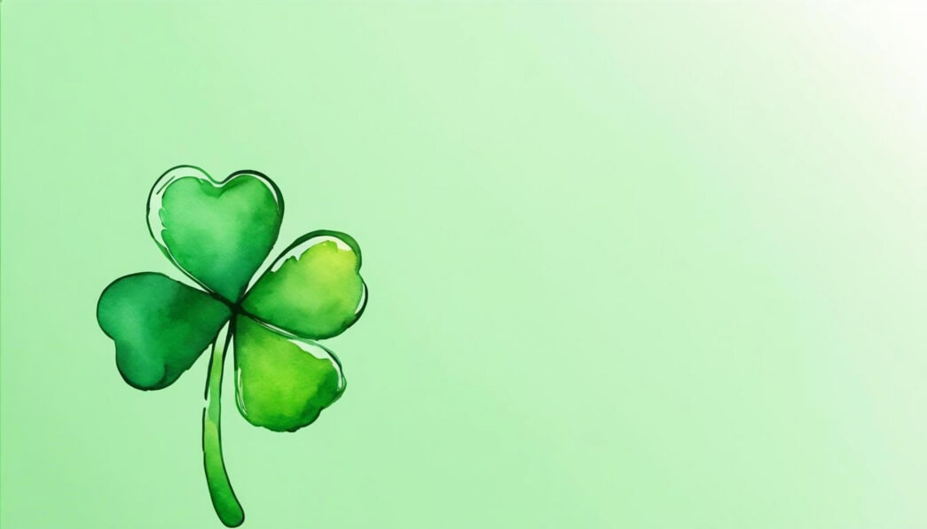 Download Watercolor Illustration of a Four-Leaf Clover Backgrounds ...