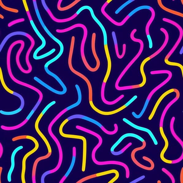 Download Colorful Abstract Neon Lines on Dark Background Patterns ...